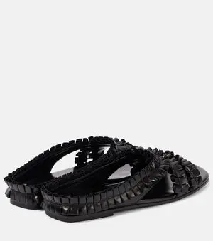 Dries Van Noten Ruffled Leather Sandals
