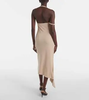 COURREGES Courrèges Undressed Asymmetrical Midi Dress - Beige