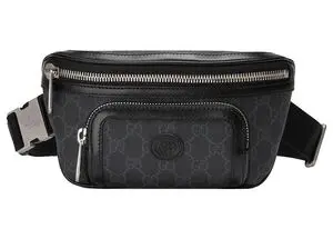Gucci Belt Bag With Interlocking G - Black