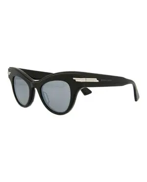 Bottega Veneta Cat Eye Sunglasses - Black/silver (bv1004s