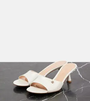 GIANVITO ROSSI 55 Leather Mules
