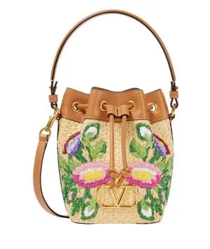 Valentino Garavani Embroidered Bucket Bags