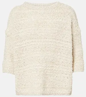Max Mara Arda Cotton-blend Sweater - White