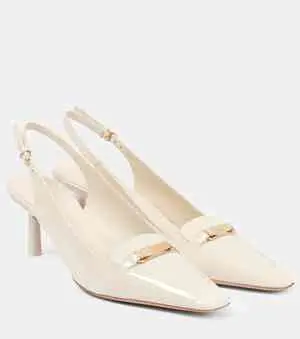 FERRAGAMO Dilli Patent Leather Slingback Pumps
