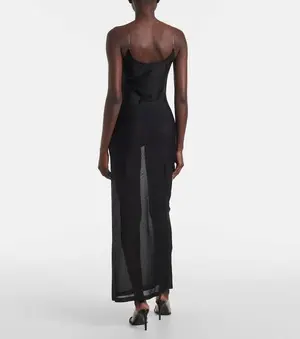 Alaïa Sheer Knitted Midi Dress
