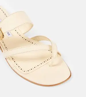 Manolo Blahnik Thalusa 10 Leather Sandals
