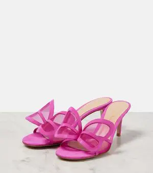 GIANVITO ROSSI Ilia 70 Mesh Mules - Pink