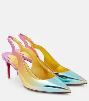 CHRISTIAN LOUBOUTIN Hot Chick 70 Slingback Pumps - Multicoloured