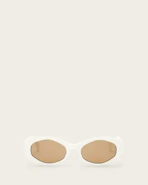 ALLSAINTS Carolyn Square Cat Eye Sunglasses - Gloss Creme