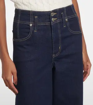 FRAME The Seamed Wide High-rise Jeans