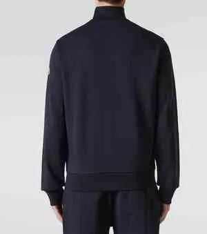 Moncler Cotton Jersey Zip-up Sweater