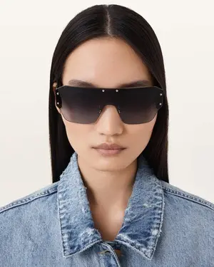 ALLSAINTS Erika Visor Sunglasses - Black