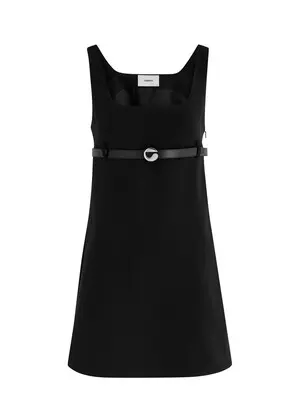 Coperni Belted Woven Mini Dress