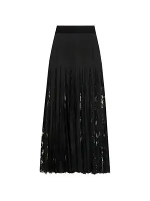 Dolce & Gabbana Silk Chiffon Voile Calf-length Skirt - Black