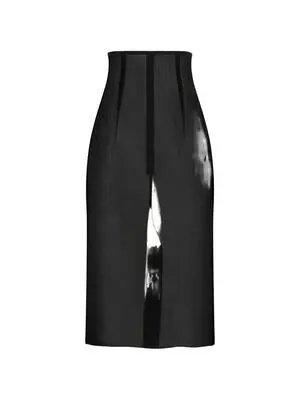 Dolce & Gabbana Silk Chiffon Voile Calf-length Skirt - Black