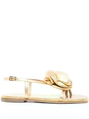 VIC MATIE Metallic Sandals - Gold