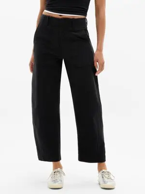 Athleta Skyline High Rise Barrel Leg Pant Black