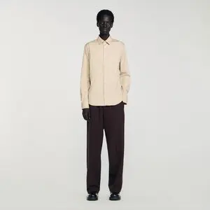 Sandro Plain Shirt - Beige