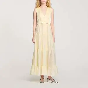 Sandro Linen Maxi Dress