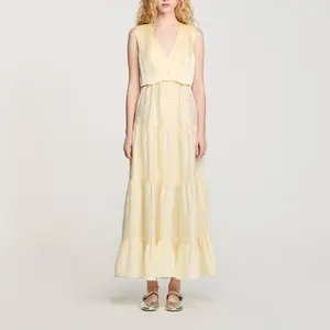 Sandro Linen Maxi Dress
