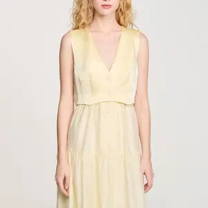 Sandro Linen Maxi Dress