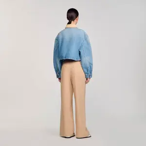 Sandro Denim Studded Jacket