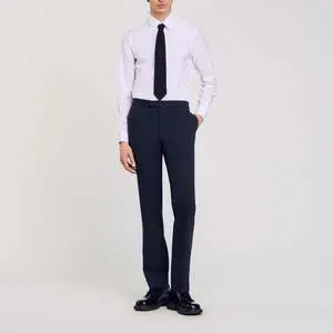 Sandro Classic Wool Suit Trousers Midnight Blue