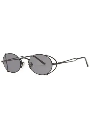JEAN PAUL GAULTIER Oval-frame Sunglasses - Black