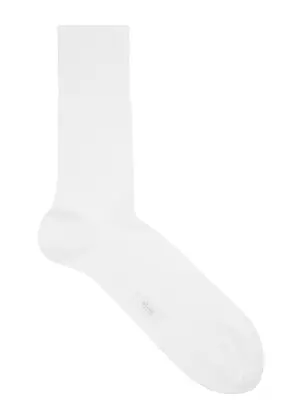 Falke Tiago Stretch-cotton Socks - White
