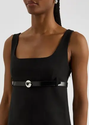 Coperni Belted Woven Mini Dress