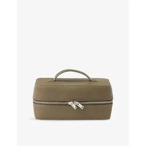 Sandro Logo-Embossed Leather Washbag Verts