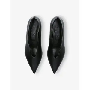 AeydĒ Clara Pointed-toe Leather Pumps - Black