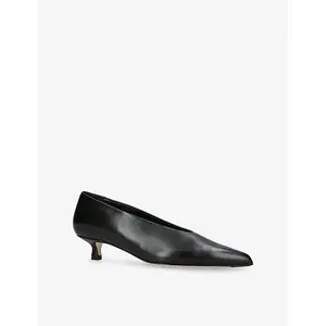 AeydĒ Clara Pointed-toe Leather Pumps - Black