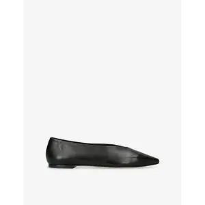 Women's Square Toe Leather Flats