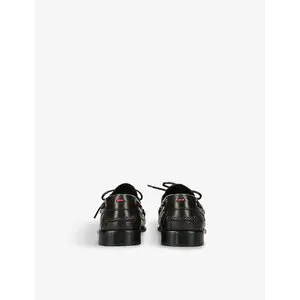 AeydĒ Harris Leather Moccasin Flats - Dark Brown