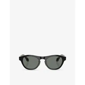Giorgio Armani Ar8225 Oval-frame Sunglasses - Black