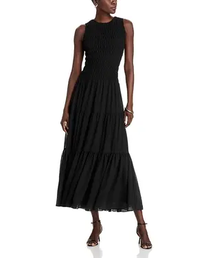 Michael Kors Smocked Tank Maxi Dress - Black