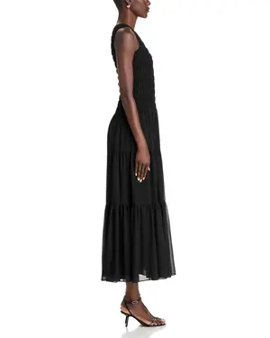 Michael Kors Smocked Tank Maxi Dress - Black