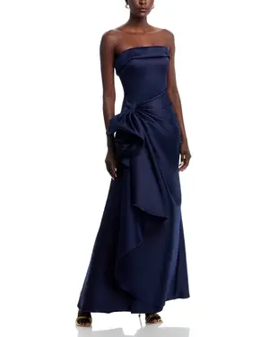 Aqua Draped Gown