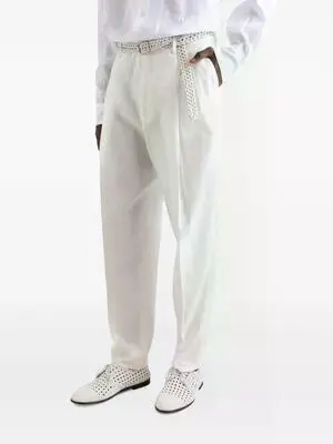 Dolce & Gabbana Folded-edge Trousers - White