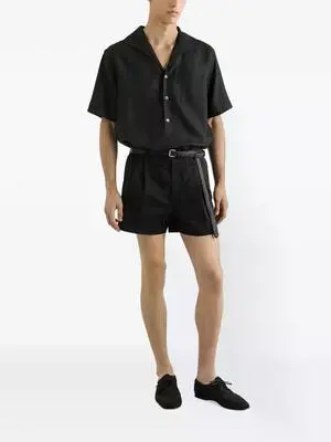 Dolce & Gabbana Three-button Short-sleeved Linen Shirt