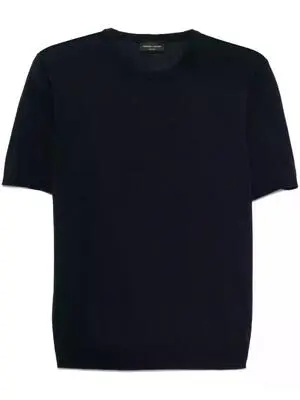 ROBERTO COLLINA Fine-knit T-shirt - Blue