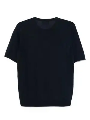 ROBERTO COLLINA Fine-knit T-shirt - Blue