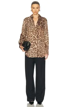 Stella McCartney Leopard Print Shirt - Multicolor Brown