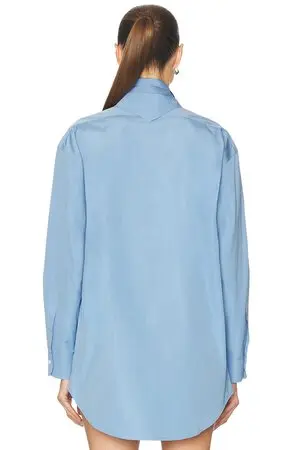 Miu Miu Poplin Button-up Top With Optional Scarf