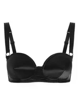 Dolce & Gabbana Satin Balconette Bra - Black