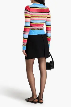 GANNI Wrap-effect Jacquard Mini Skirt
