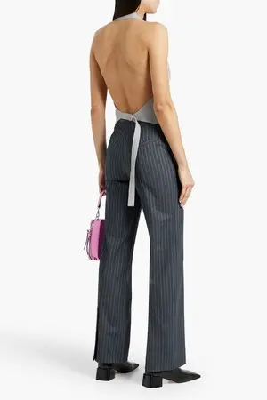 GANNI Pinstriped Straight-leg Pants