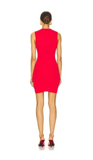 MUMA WORLD Ribbed Knit Mini Dress With Side Cut-outs