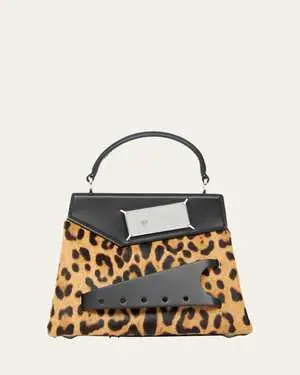 MAISON MARGIELA Snatched Small Calf Hair Crossbody Bag - Leopard